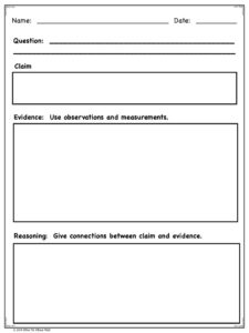 Writing a Claim in Science - Science and STEAM Team